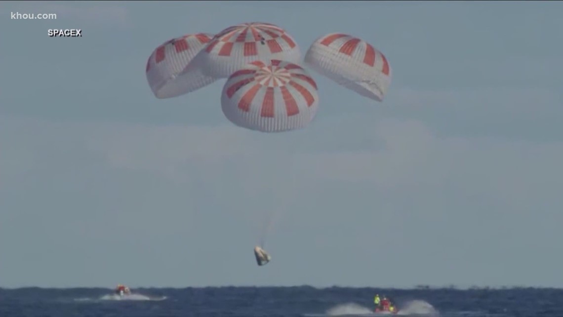 SpaceX splashdown update: Crew Dragon splashes down in Gulf | cbs8.com