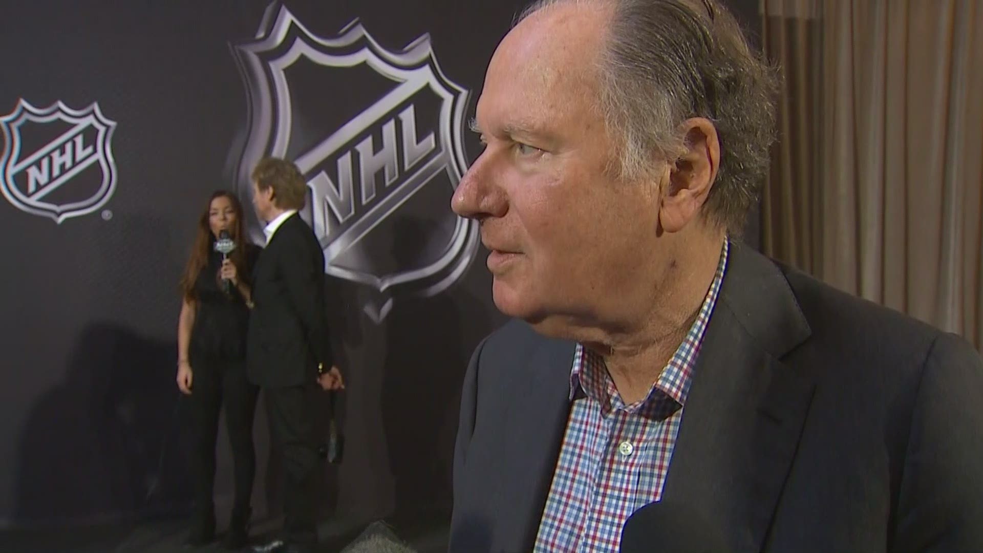 Seattle NHL team owner David Bonderman reacts to announcement of ...