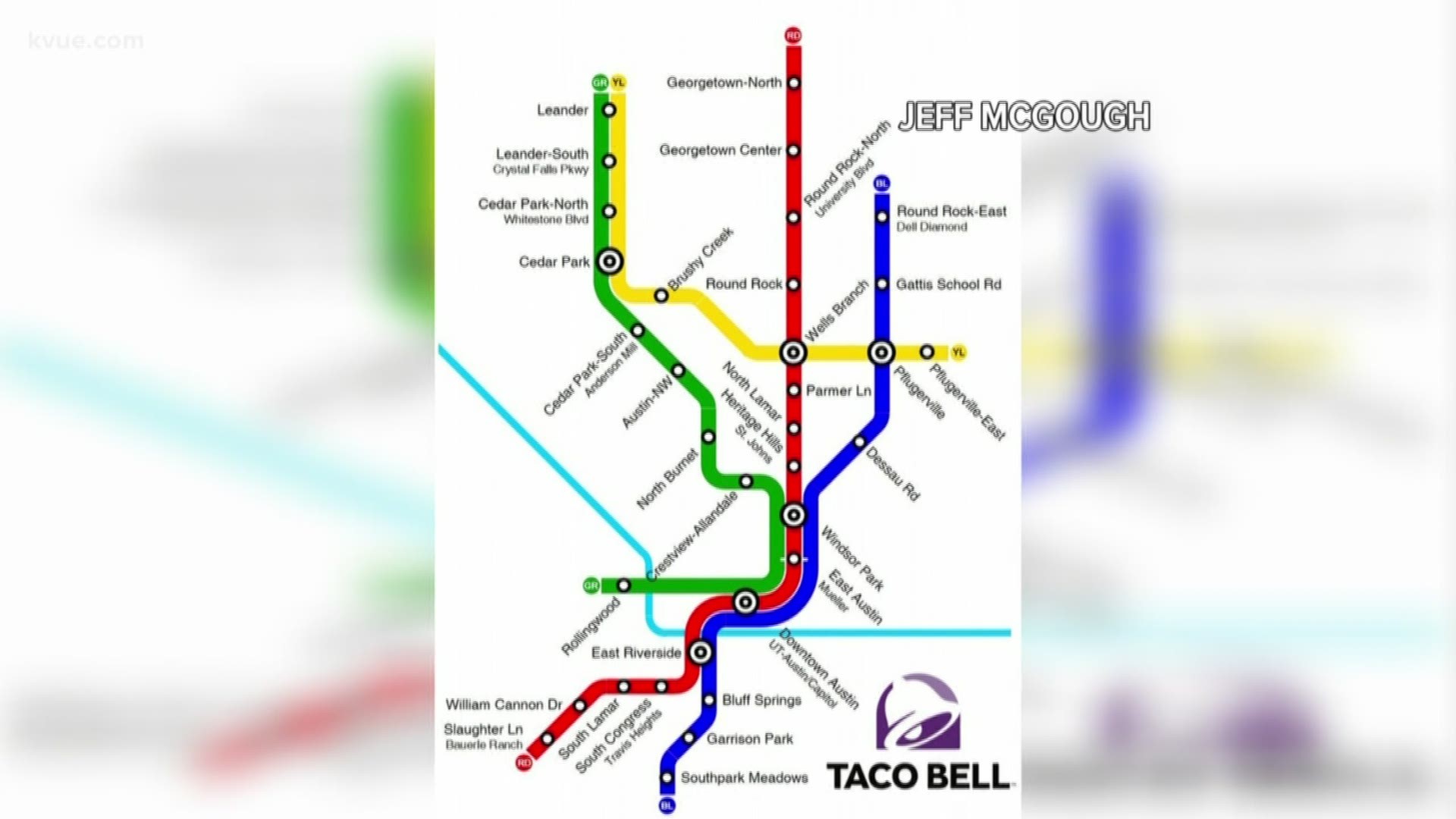 Taco train! Austin Redditor maps underground railroad to every area ...
