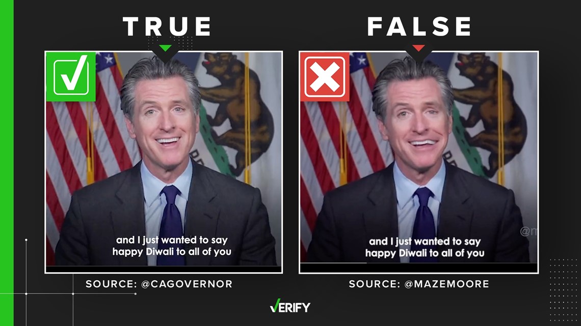 Viral video of Governor Newsom booster reaction is fake | cbs8.com