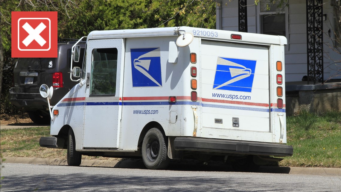 USPS delivery vehicles are not required to have license plates | cbs8.com