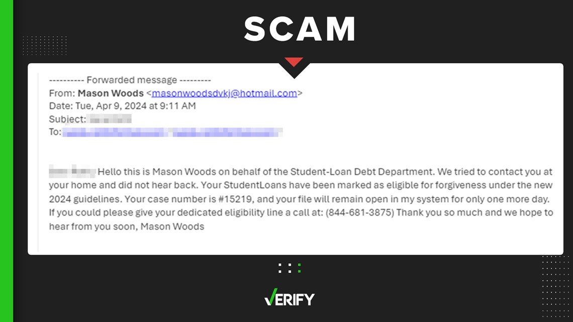 Student-Loan Debt Department email is a scam | cbs8.com