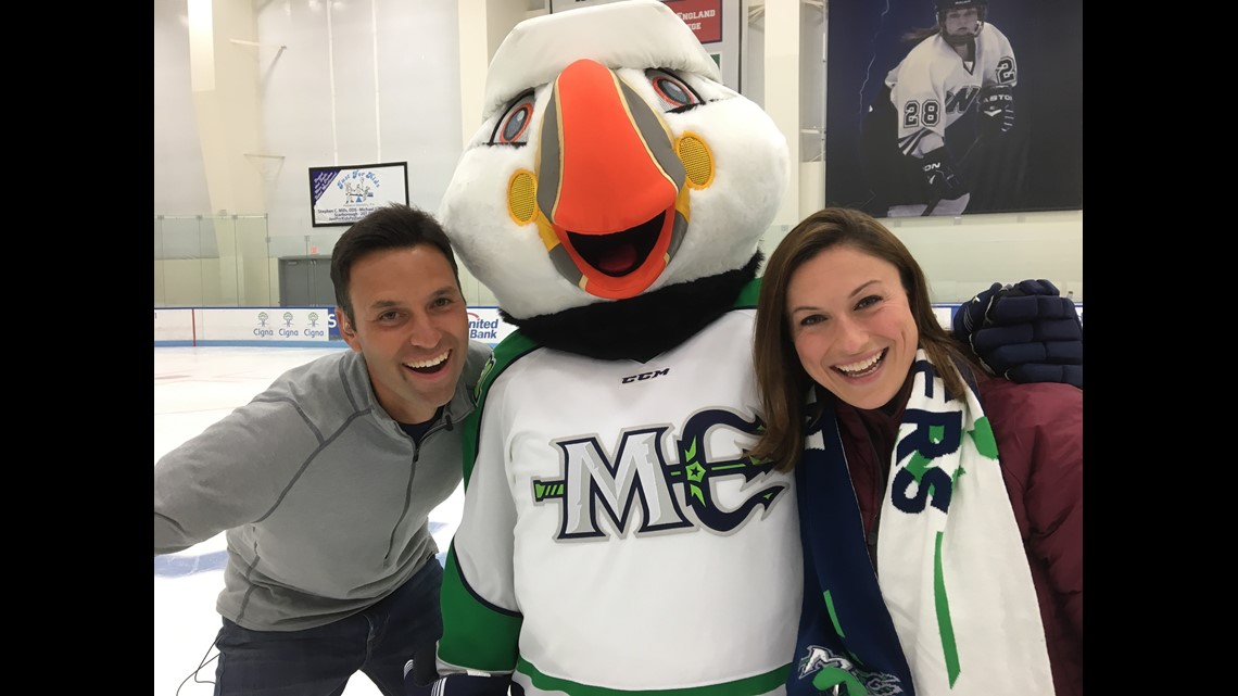 BEACON the Puffin | The Maine Mariners introduce their new mascot ...