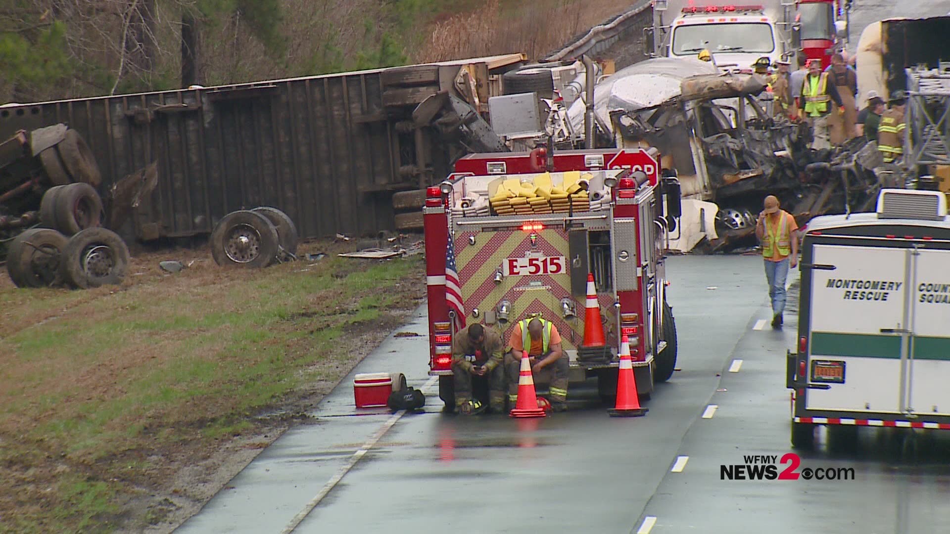 Tractor-trailer crash in Montgomery County kills 1, injures 3 | cbs8.com