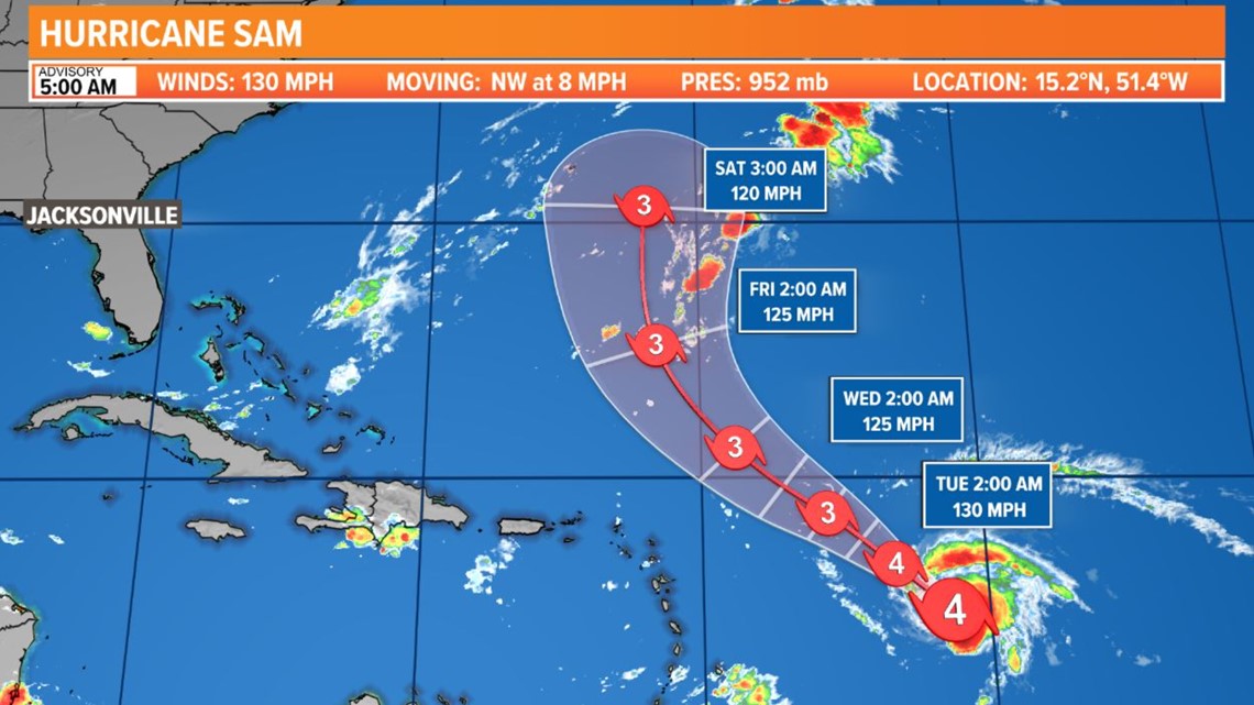 Hurricane Sam said to be small but mighty and still well offshore ...