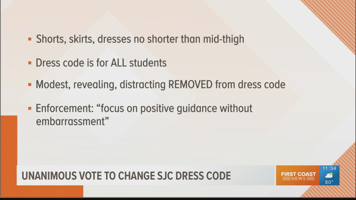 St. Johns County School Board unanimously votes to approve new dress ...