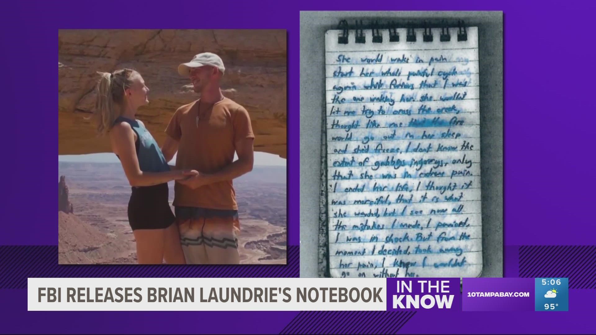 Brian Laundrie notebook: He admits to killing Gabby Petito | cbs8.com