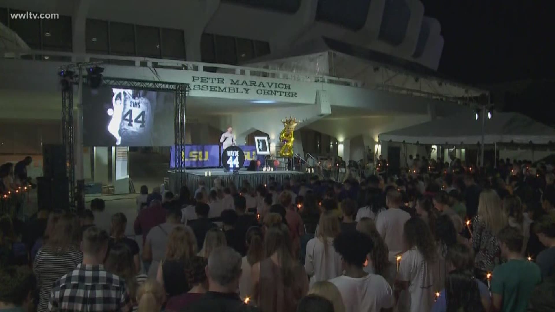 Vigil held for slain LSU basketball player | cbs8.com